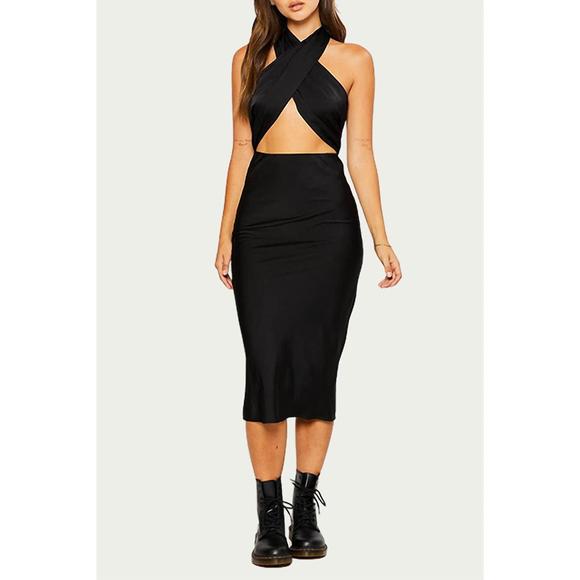 Pretty Garbage | Dresses | New Pretty Garbage Openback Crossed Satin ...